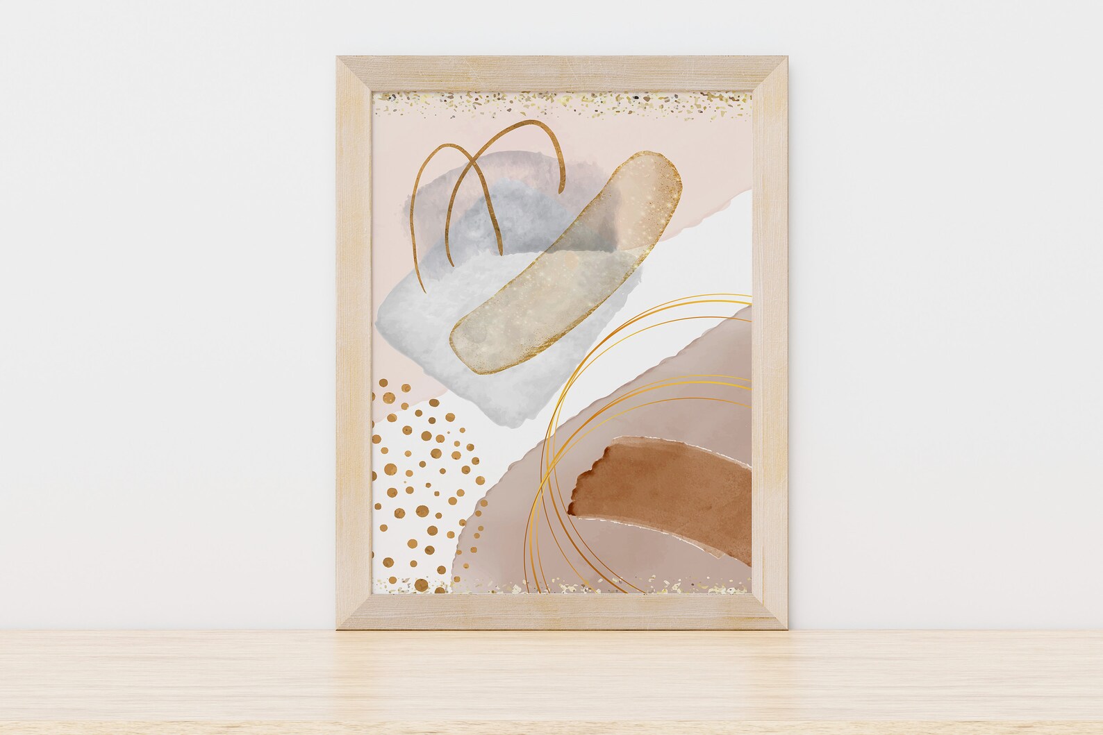 Copper and Beige Abstract Art Print | Minimalist Poster | Neutral Decor ...