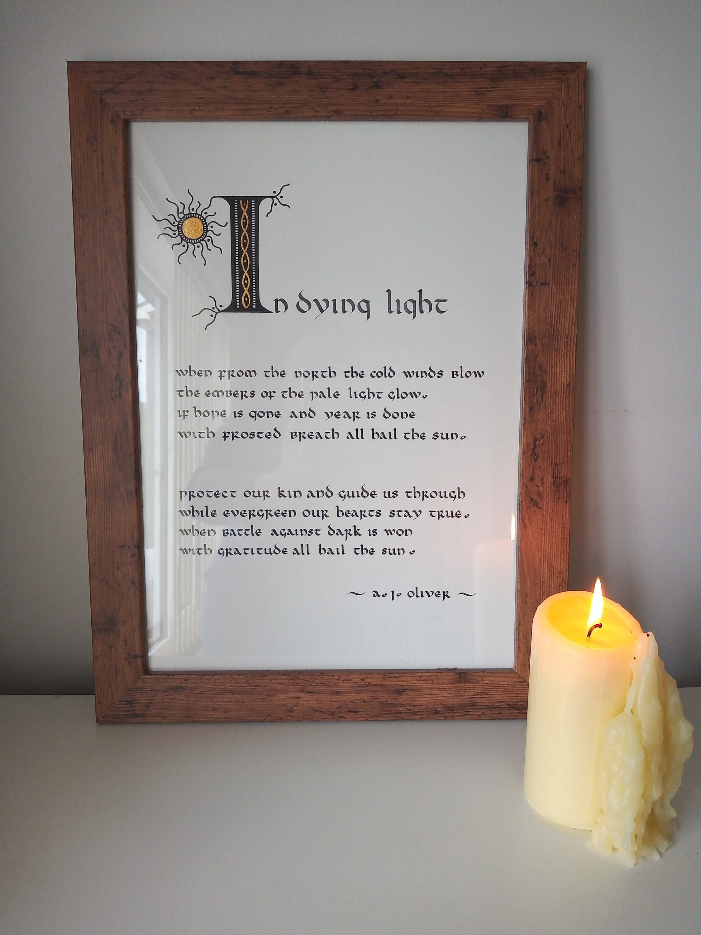 A3 Custom Calligraphy Poem, Custom Letter, Custom Quotation, Decorative ...