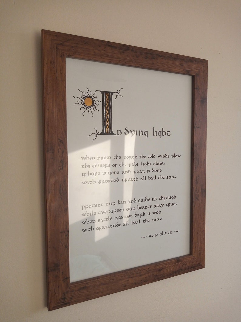 A3 Custom Calligraphy Poem, Custom Letter, Custom Quotation, Decorative ...