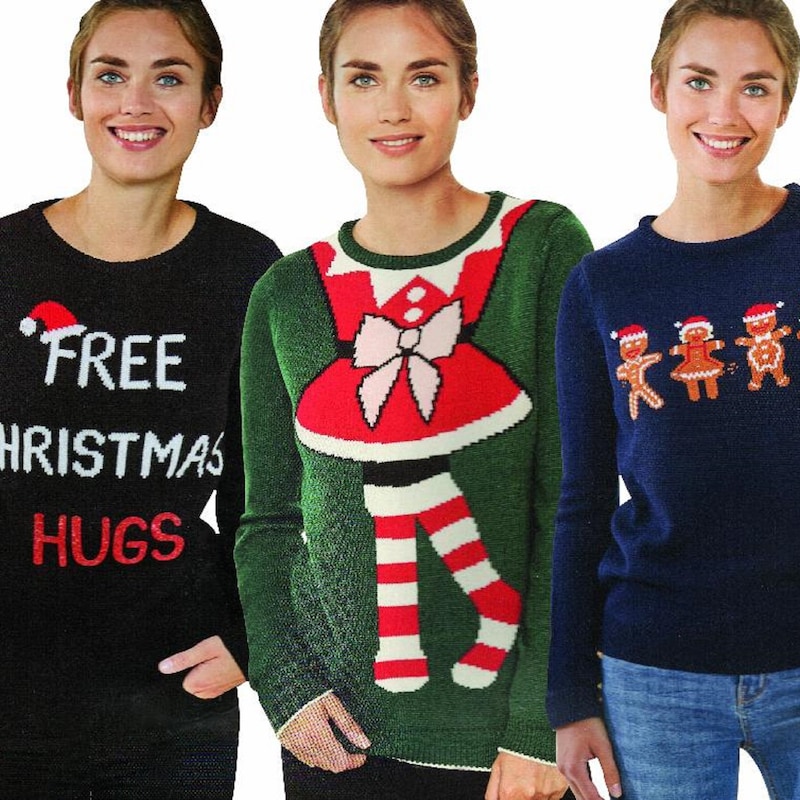 V Neck Christmas Jumper - Etsy UK