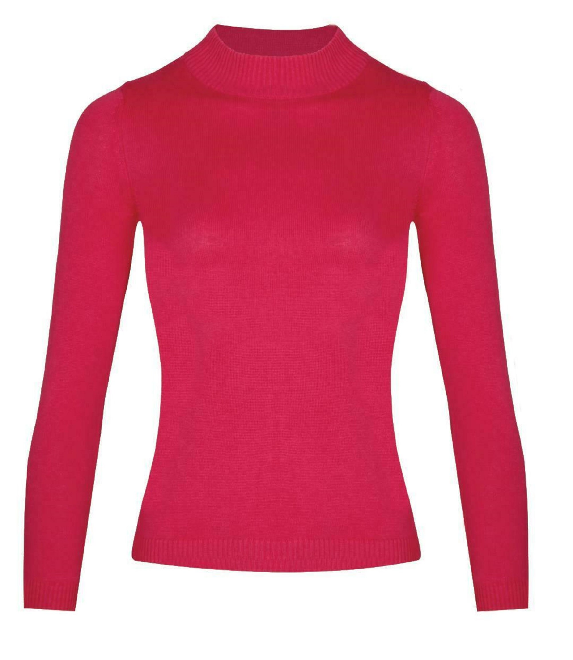 Kids Girls Exclusive 100% Cotton Ribbed Polo High Neck Tops Long Sleeve ...