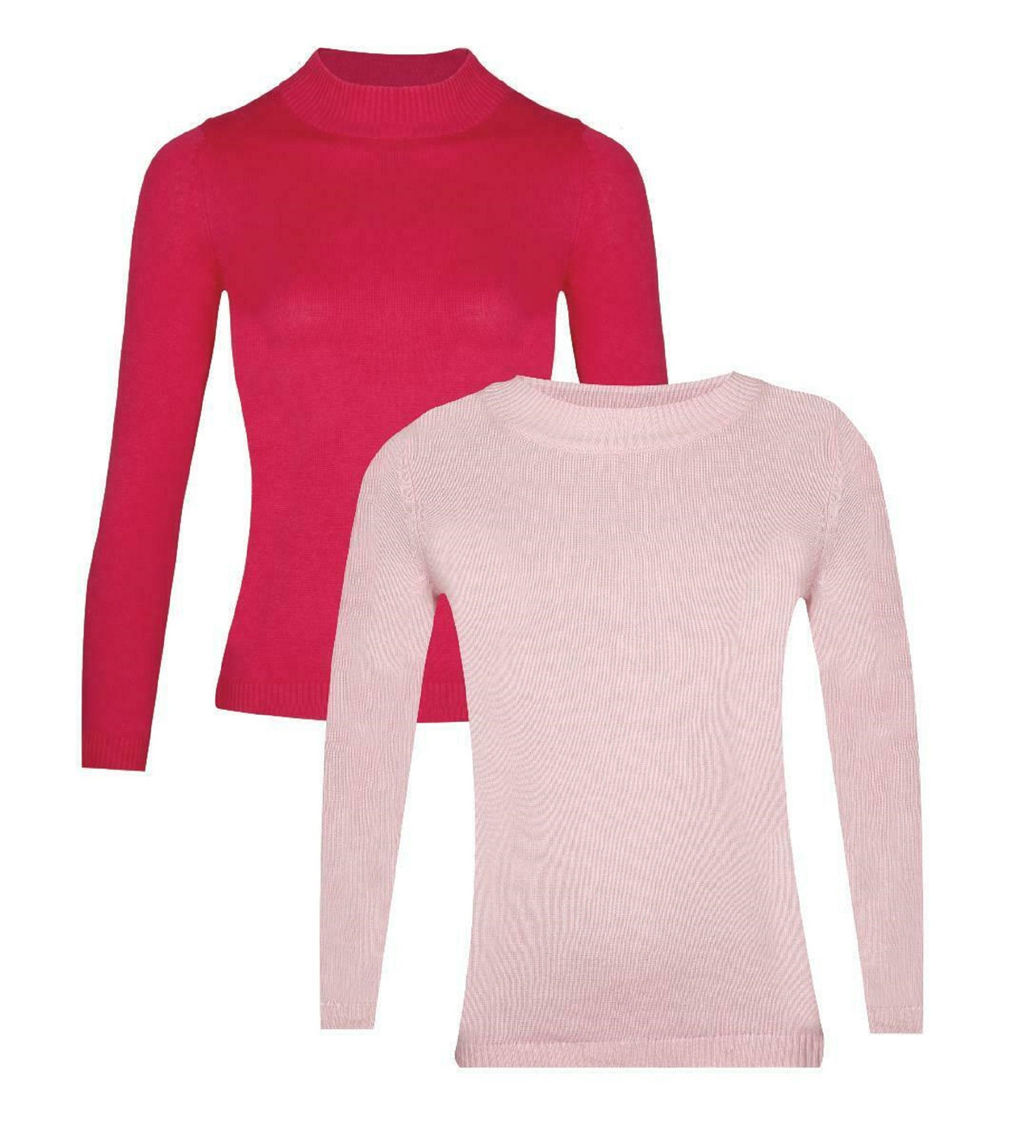 Kids Girls Exclusive 100% Cotton Ribbed Polo High Neck Tops Long Sleeve ...