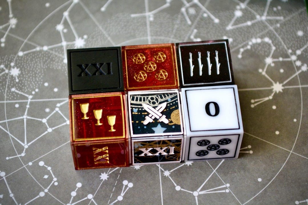 Tarot D6s | D&D Dice TTRPG Gift - Etsy