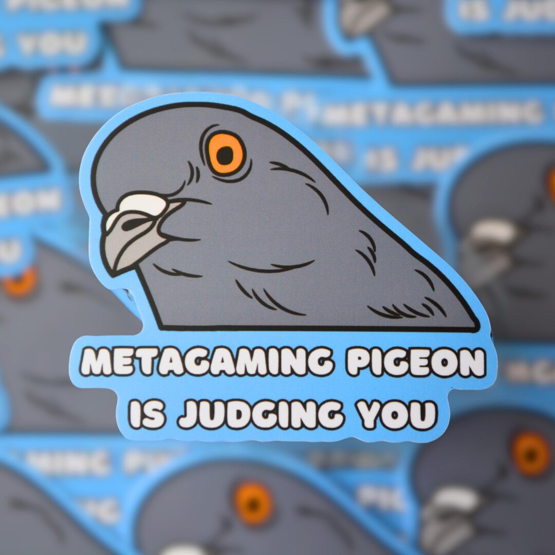 Metagaming Pigeon is Judging You | D&D TTRPG Dice Nerdy Sticker - Etsy