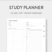 A5, Study Planner Printable | Daily Study Session Template | 5 Minutes ...