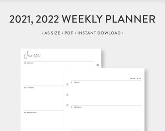 2021 2022 Planner Template | Etsy