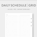 A5, Daily Planner Printable, Grid Notes | Day on One Page | Undated ...