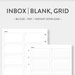 B6 Inbox Dashboard Printable Blank Grid Layout Inbox - Etsy