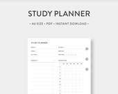 A6 Study Planner Printable Daily Study Session Template 5 - Etsy