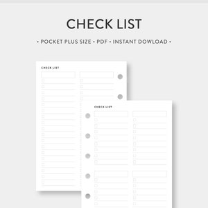 Pocket Plus, Check List Printable Blank to Do List Template Task ...