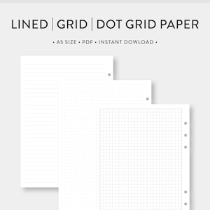 A5, Lined Notes, Grid Paper, Dot Grid Set Essential Bundle Note Taking ...