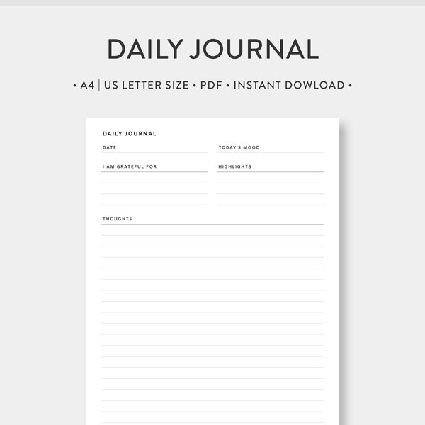 Printable Diary Pages Lined - Etsy