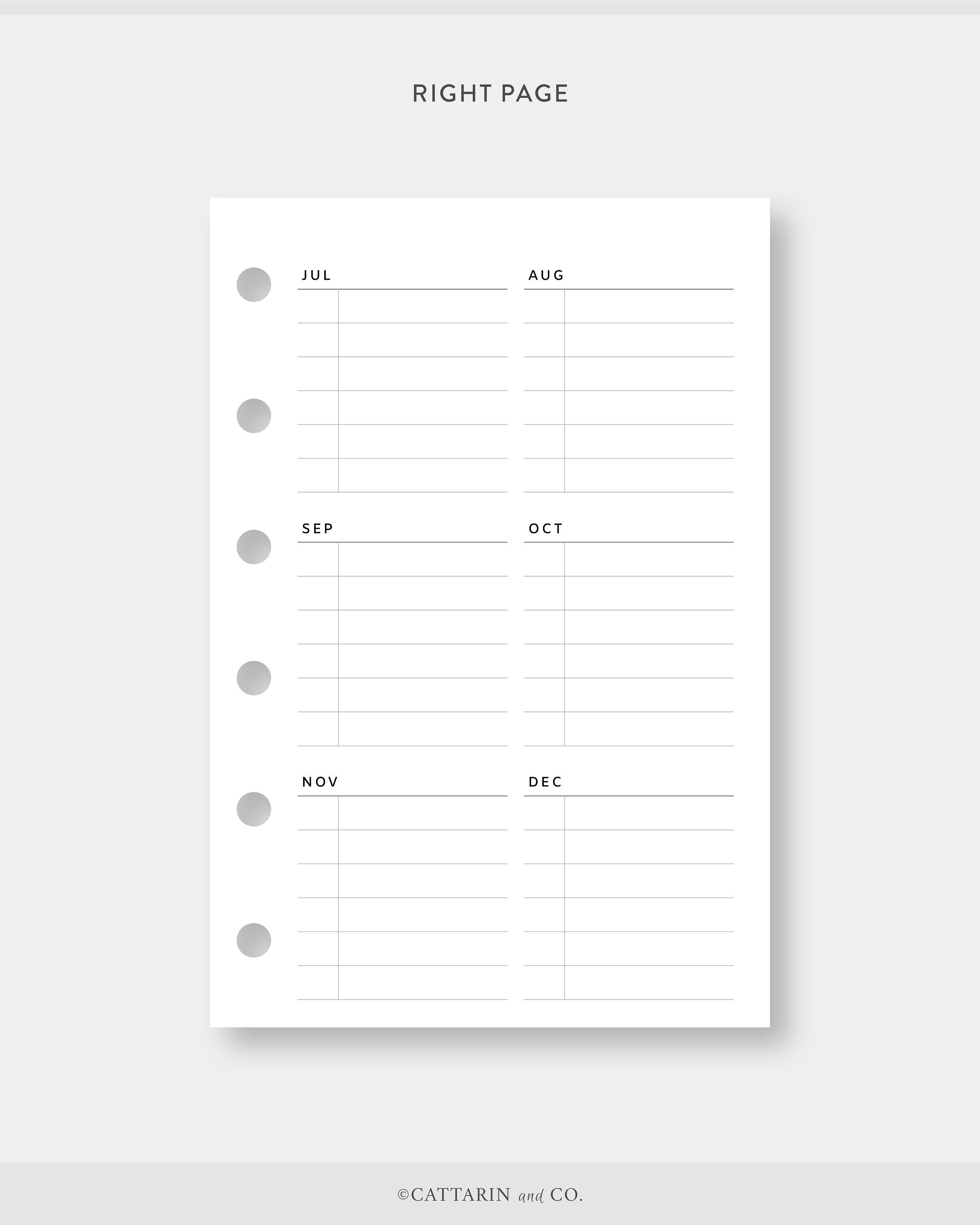 Pocket, Important Dates Printable | Birthday Tracker, Anniversaries ...