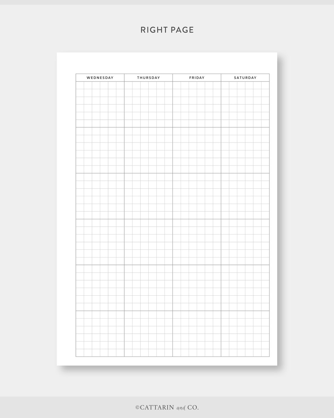 A5, Grid Monthly Planner Printable Calendar | Month on Two Pages ...