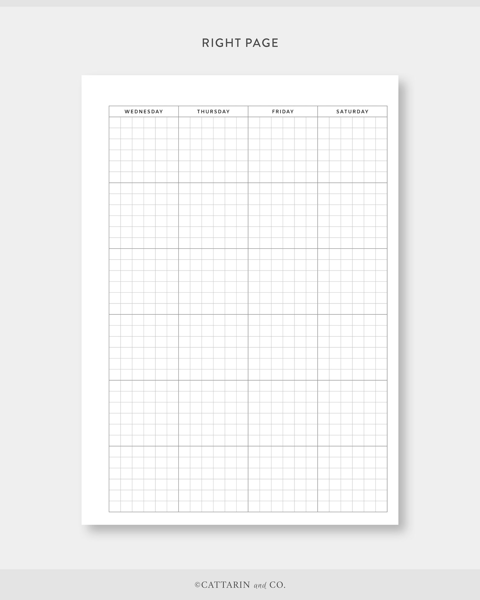 A5, Grid Monthly Planner Printable Calendar | Month on Two Pages ...