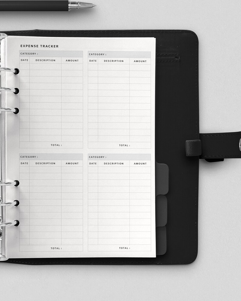 A5, Expense Tracker Printable Spending Log, Purchase Recorder, Spending ...