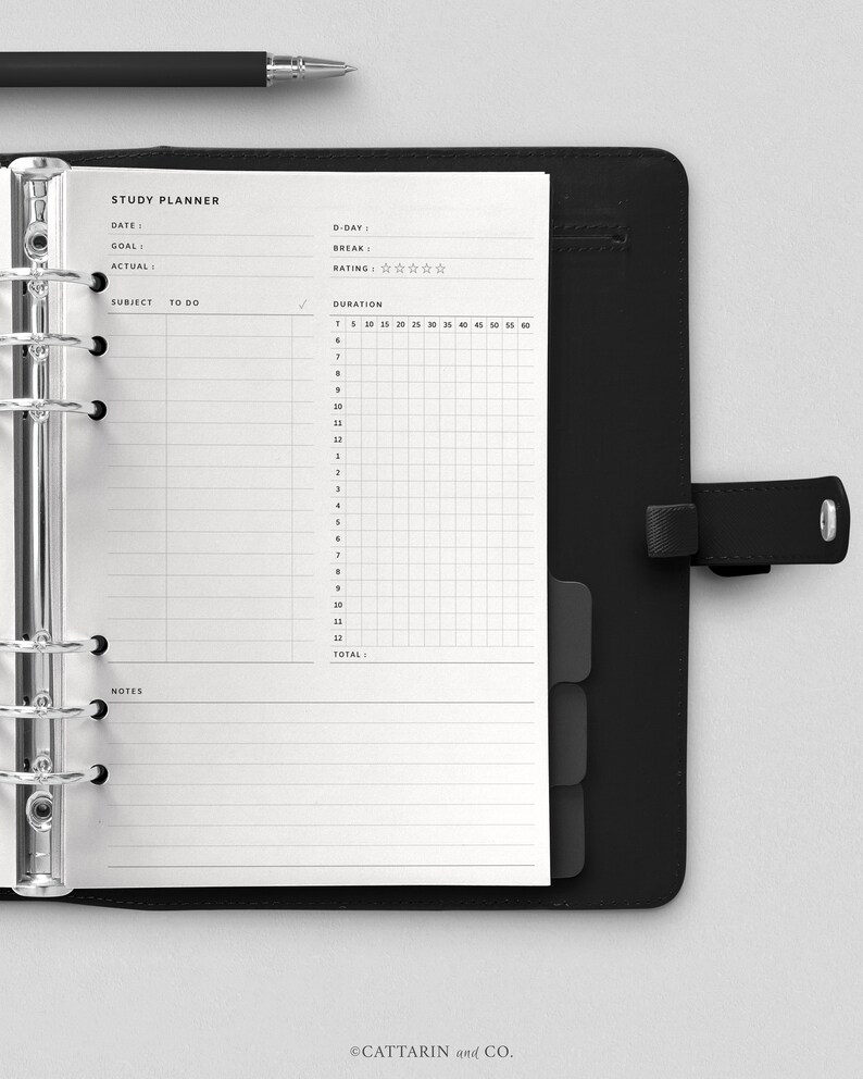 A5 Study Planner Printable Daily Study Session Template 5 - Etsy