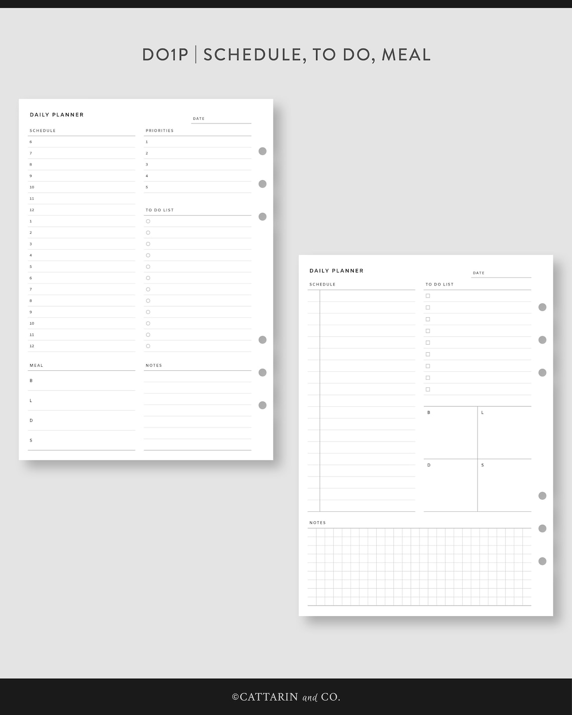A5, Daily Planner Bundle | Printable Pdf Inserts | Daily Agenda, Daily ...