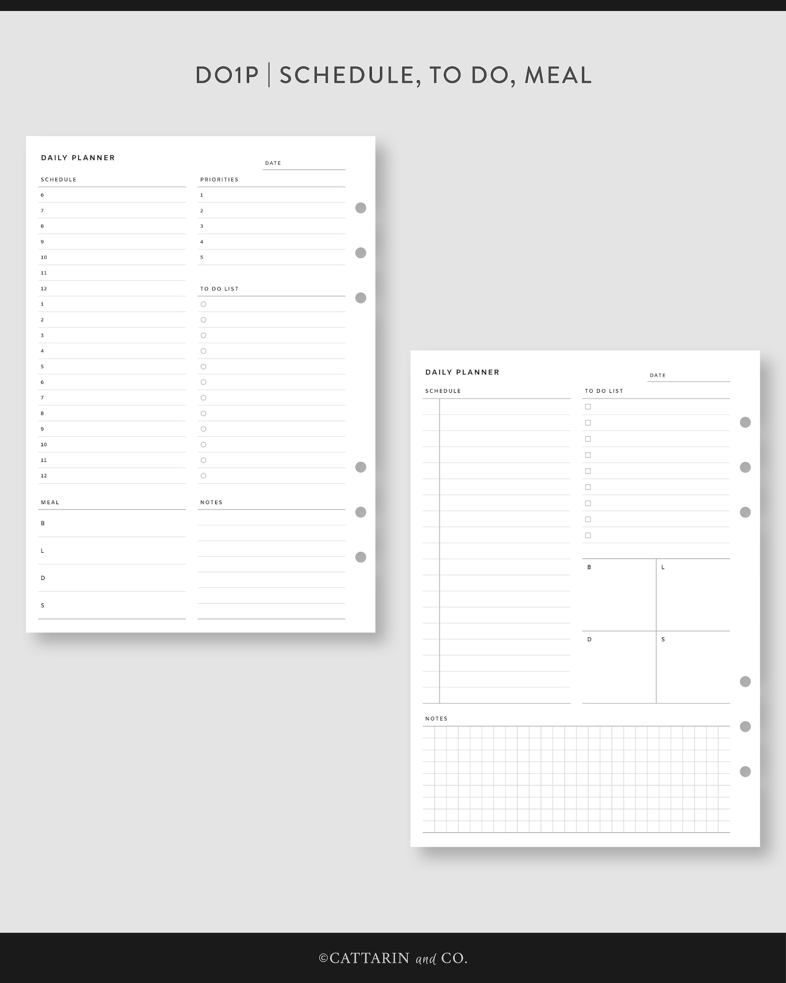 A5, Daily Planner Bundle | Printable Pdf Inserts | Daily Agenda, Daily ...