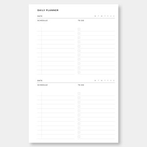Half Letter, 2D1P Daily Planner Printable | Schedule, Effective to Do ...