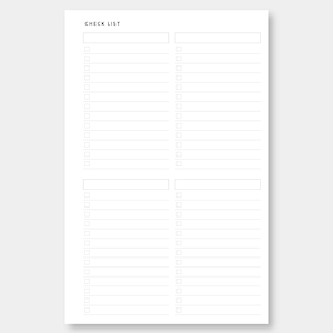 Half Letter, Check List Printable | Blank to Do List Template | Task ...