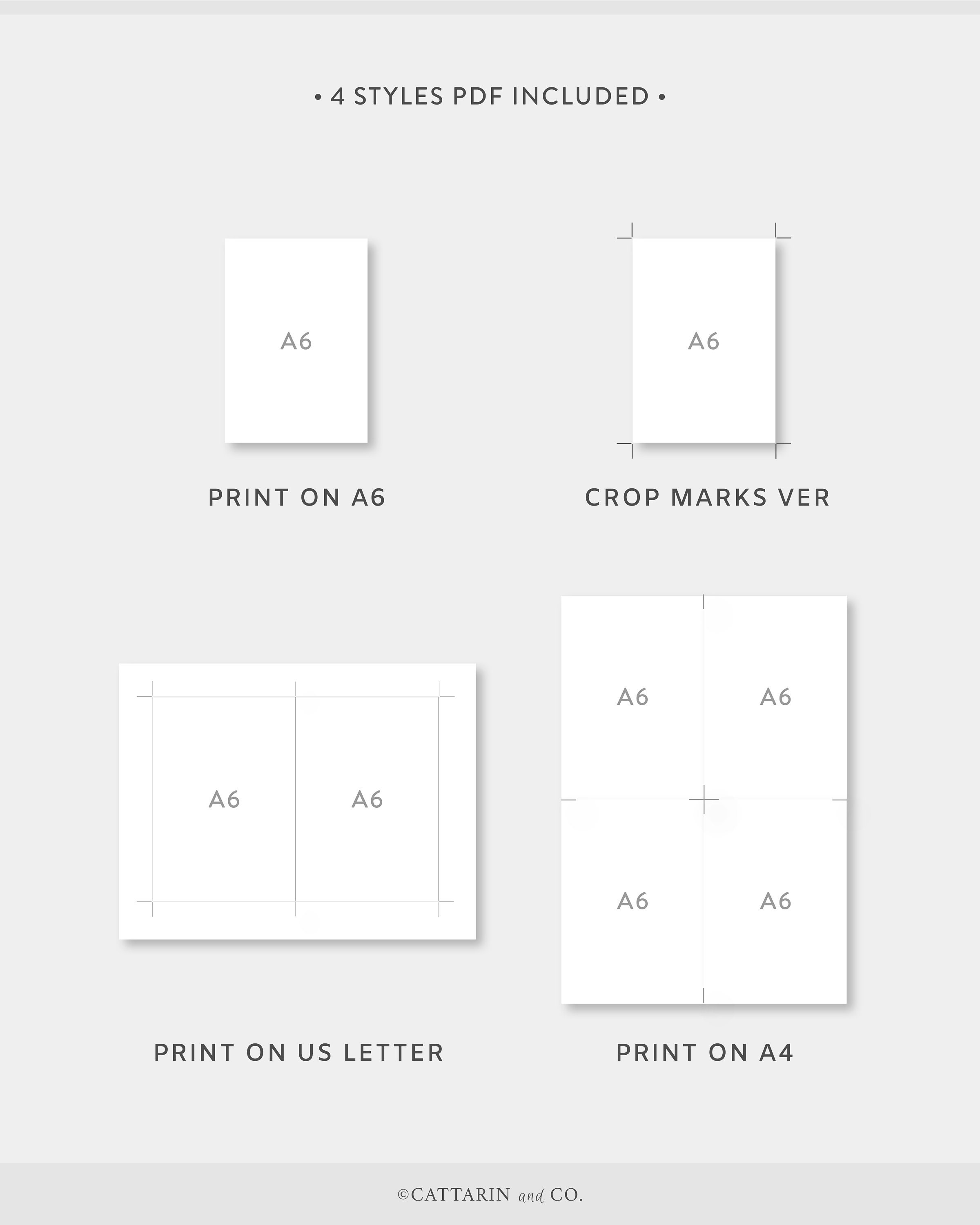 A6, Undated Monthly Planner Printable | Month on One Page | to Do List ...