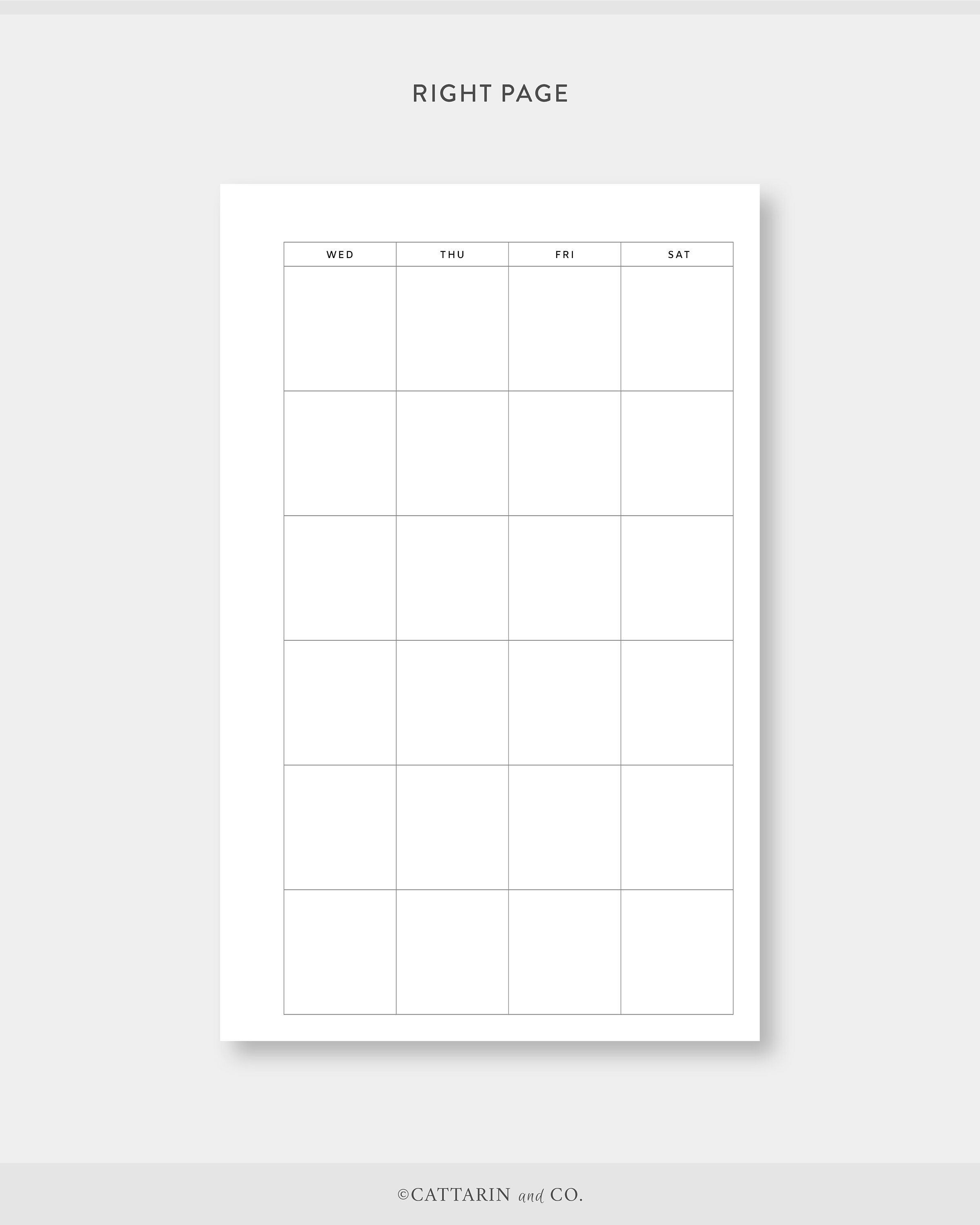 FC Compact, Minimalist Monthly Planner Printable Calendar | Month on ...