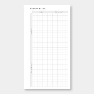 Personal, Priority Matrix Printable | Urgent, Important to Do List ...