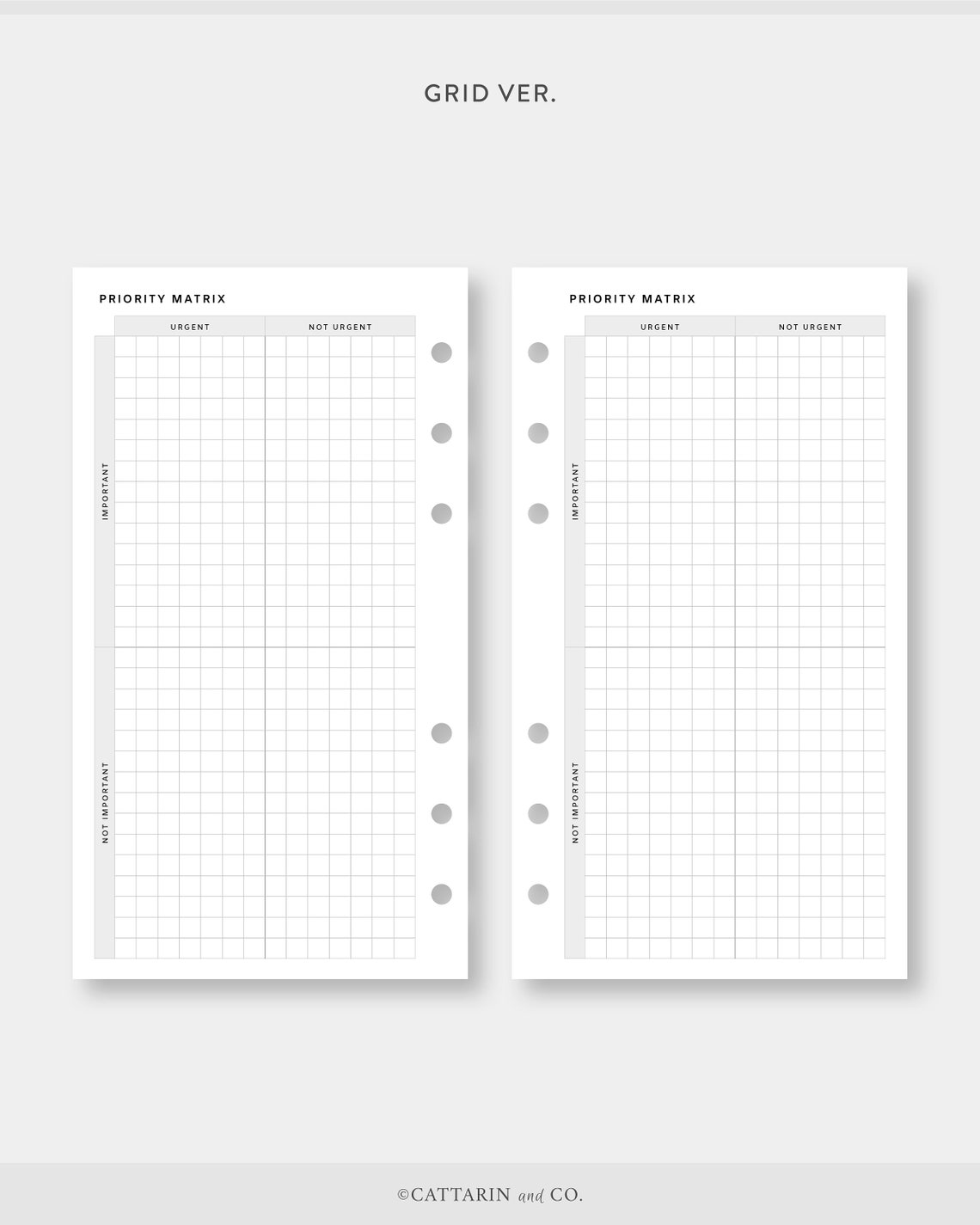 Personal Priority Matrix Printable Urgent Important to Do - Etsy