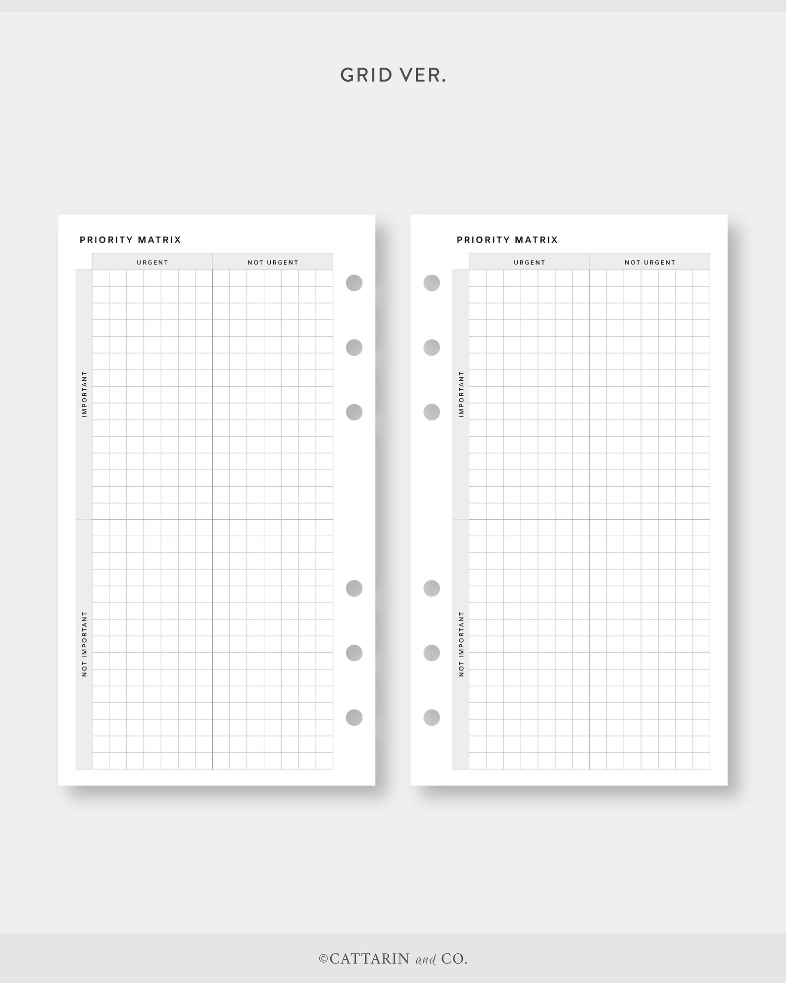 Personal Priority Matrix Printable Urgent Important to Do - Etsy