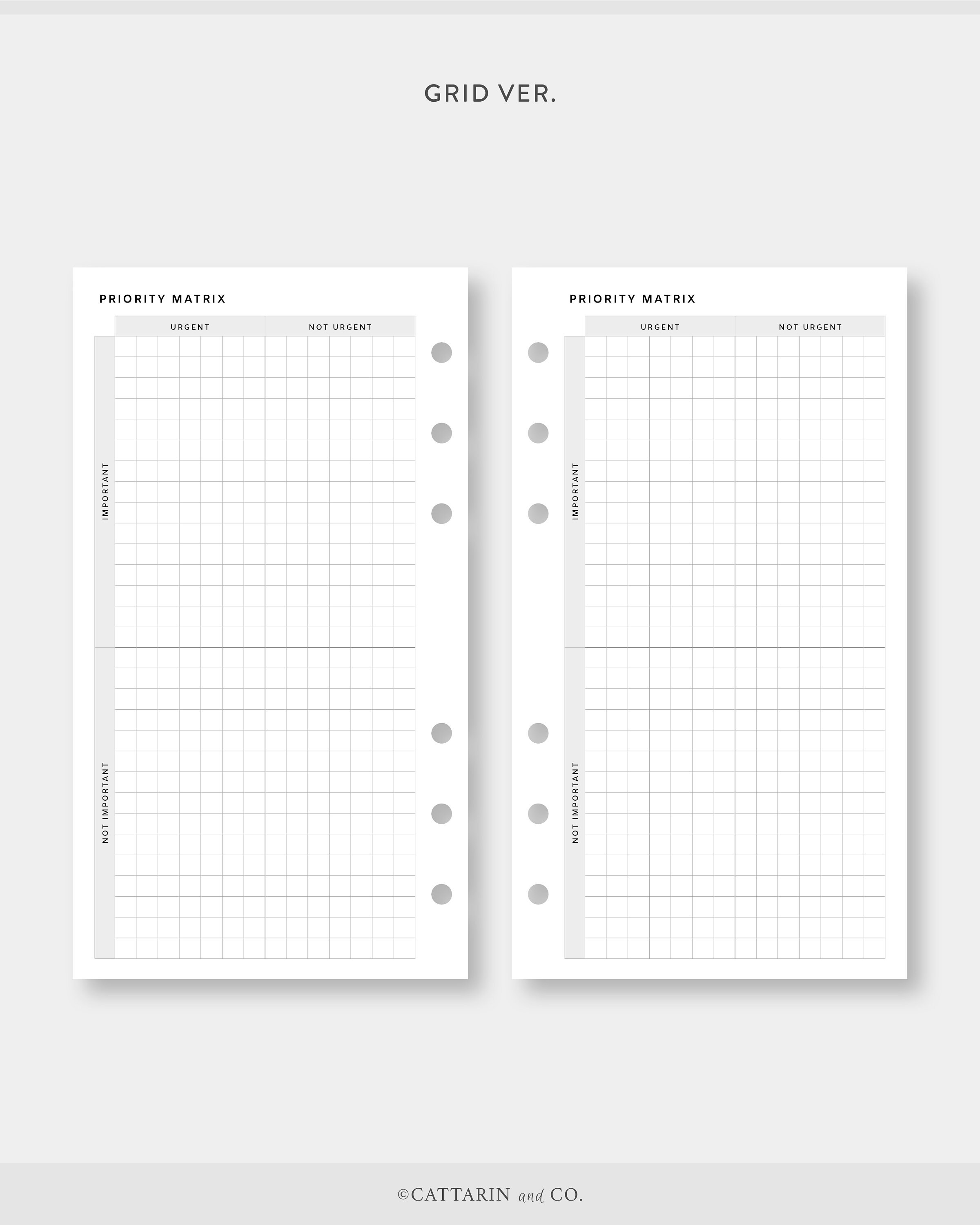 Personal Priority Matrix Printable Urgent Important to Do - Etsy