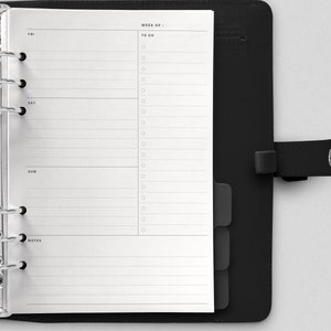 A5, Weekly Planner Printable | Week on Two Pages | Effective to Do List ...