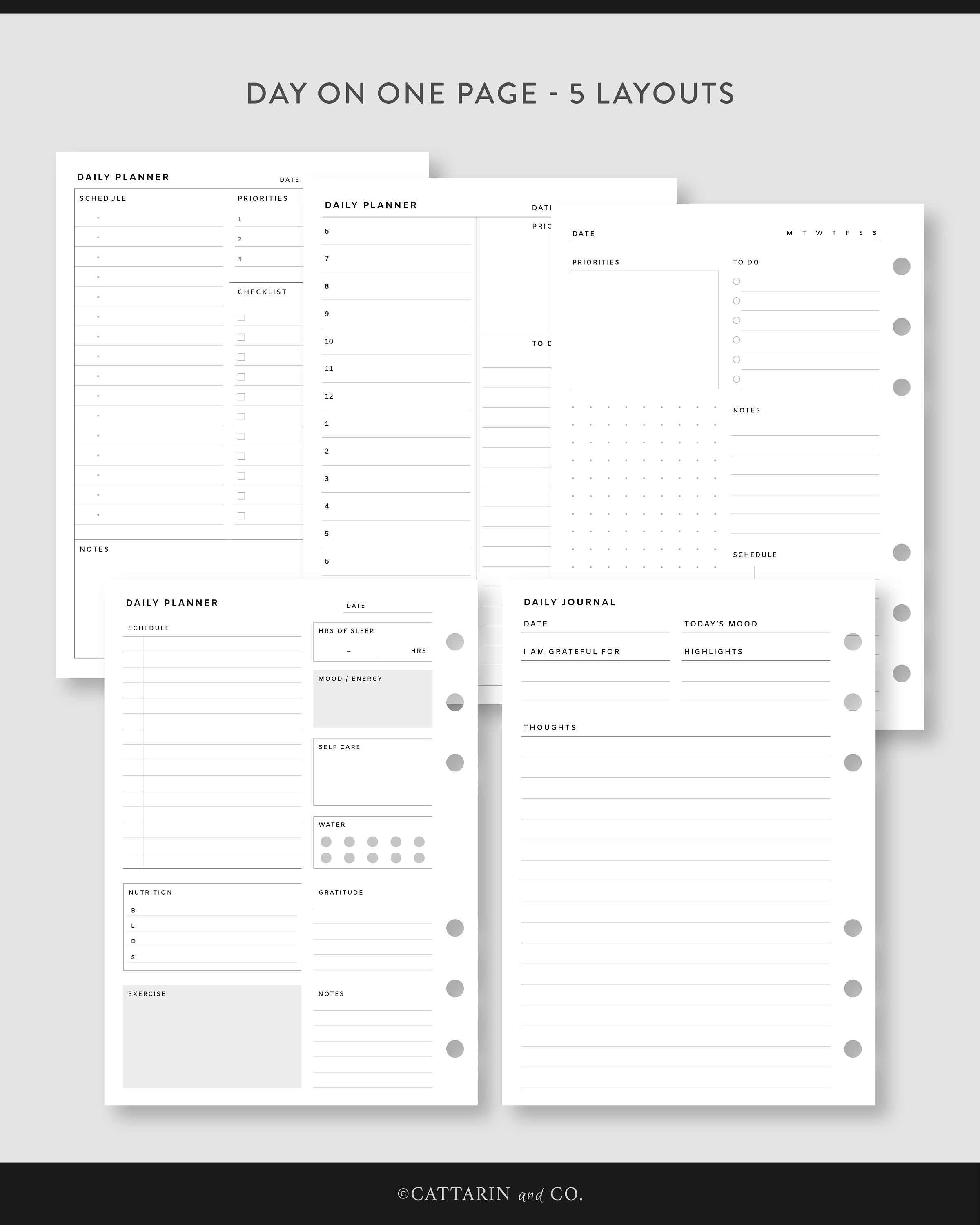 A6, Undated Planner Bundle | Printable Planner Kit | Yearly, Monthly ...