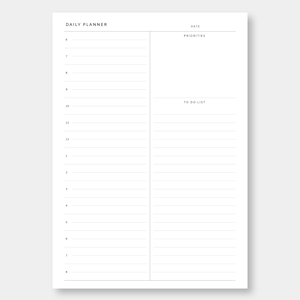 A4 | US Letter, Half Hourly Daily Schedule Printable | Day on One Page ...