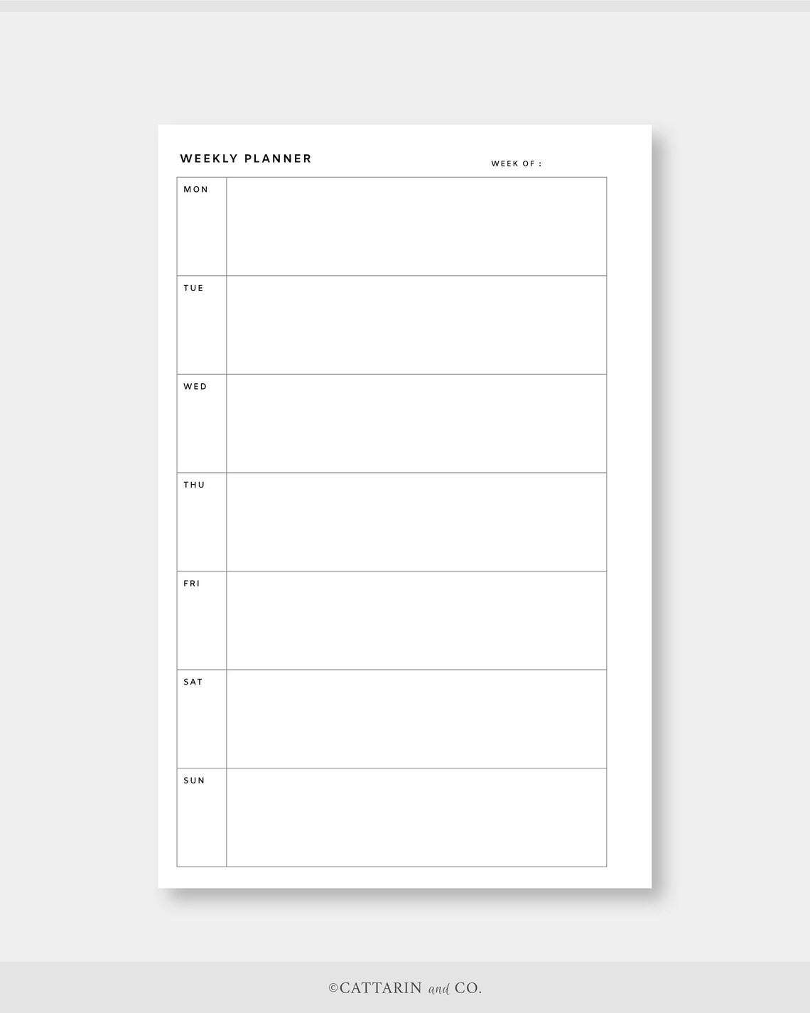 Half Letter Weekly Planner Printable Grid Paper Week on Two - Etsy