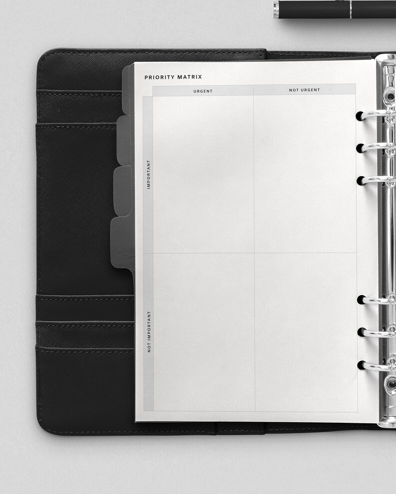 A5 Priority Matrix Printable Urgent Important to Do List - Etsy