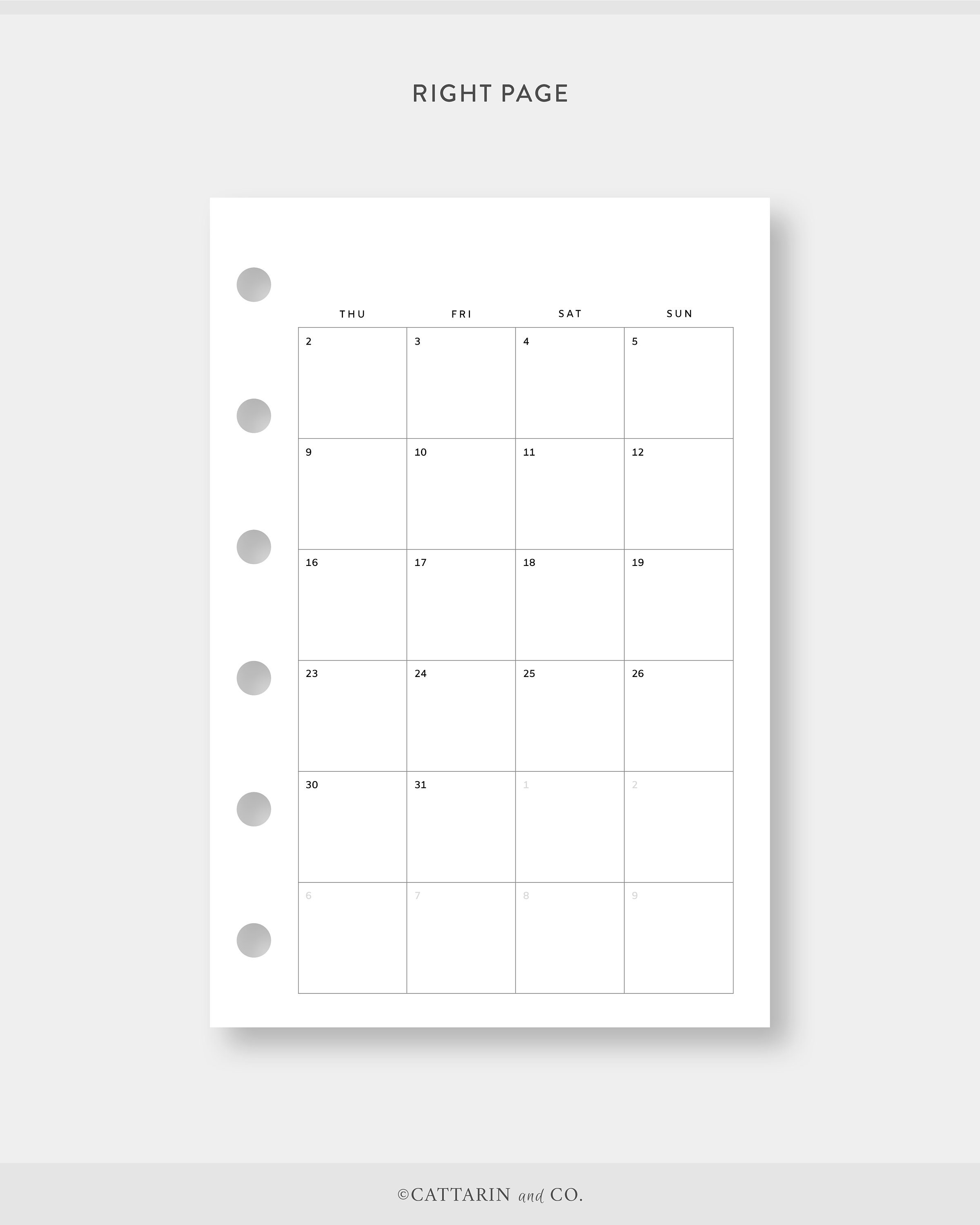 Pocket 2022 2023 Monthly Planner Printable Calendar on Two - Etsy Sweden