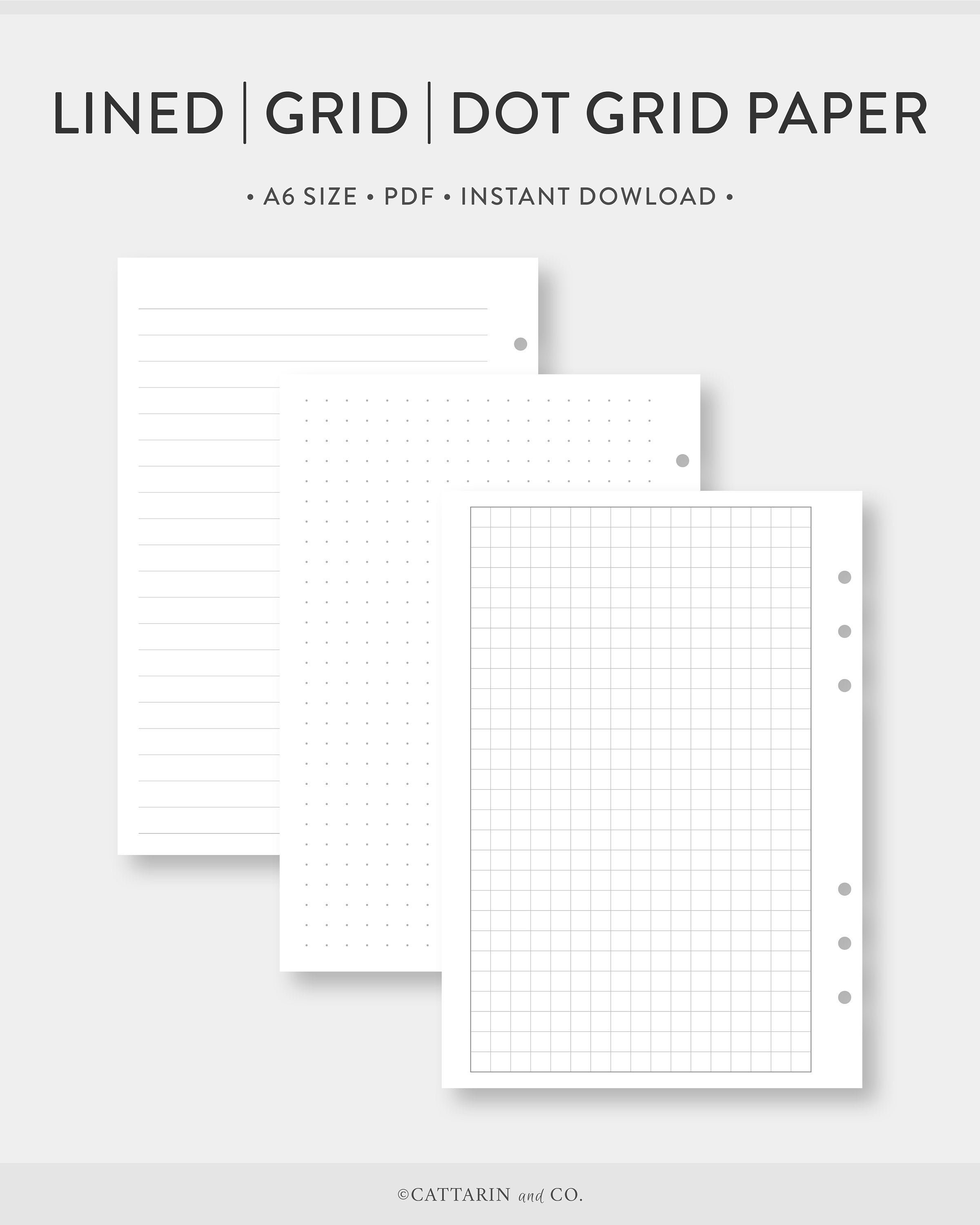 A6, Lined Notes, Grid Paper, Dot Grid Set Essential Bundle Note Taking ...