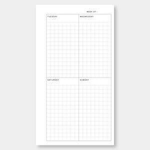 Personal Weekly Planner Printable Vertical Grid Week on | Etsy