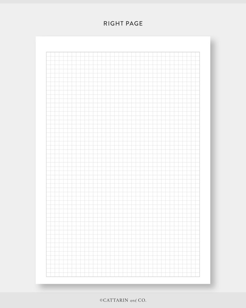 A4 | US Letter, Undated Weekly Planner Grid Paper | Week on Two Pages ...