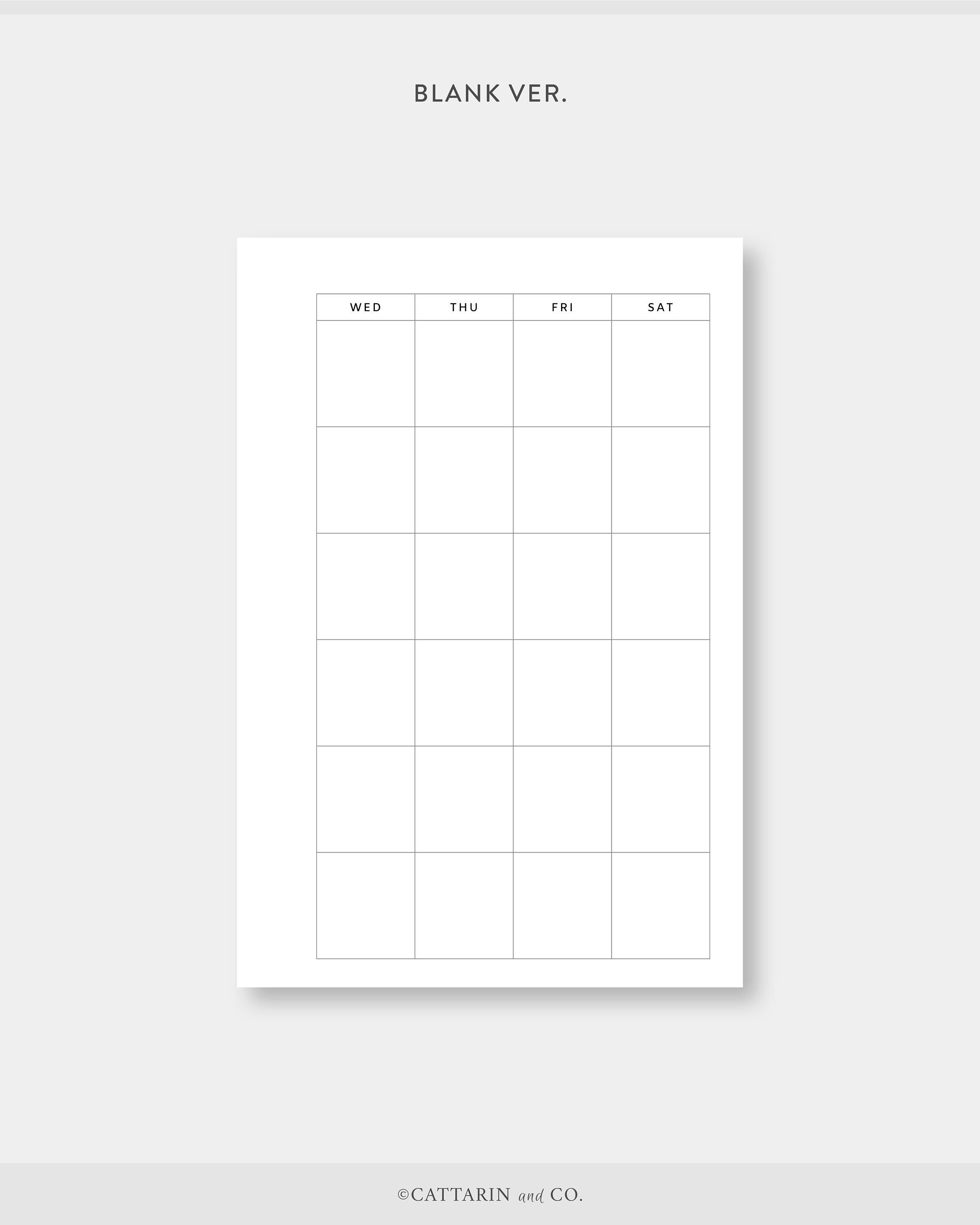 Pocket, Minimalist Monthly Planner Printable Calendar | Month on Two ...