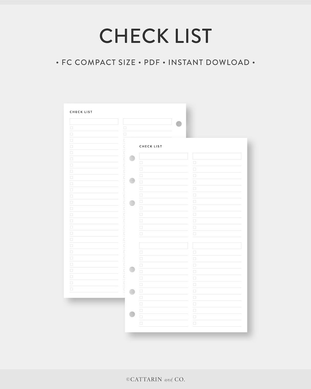 FC Compact, Check List Printable | Blank to Do List Template | Task ...