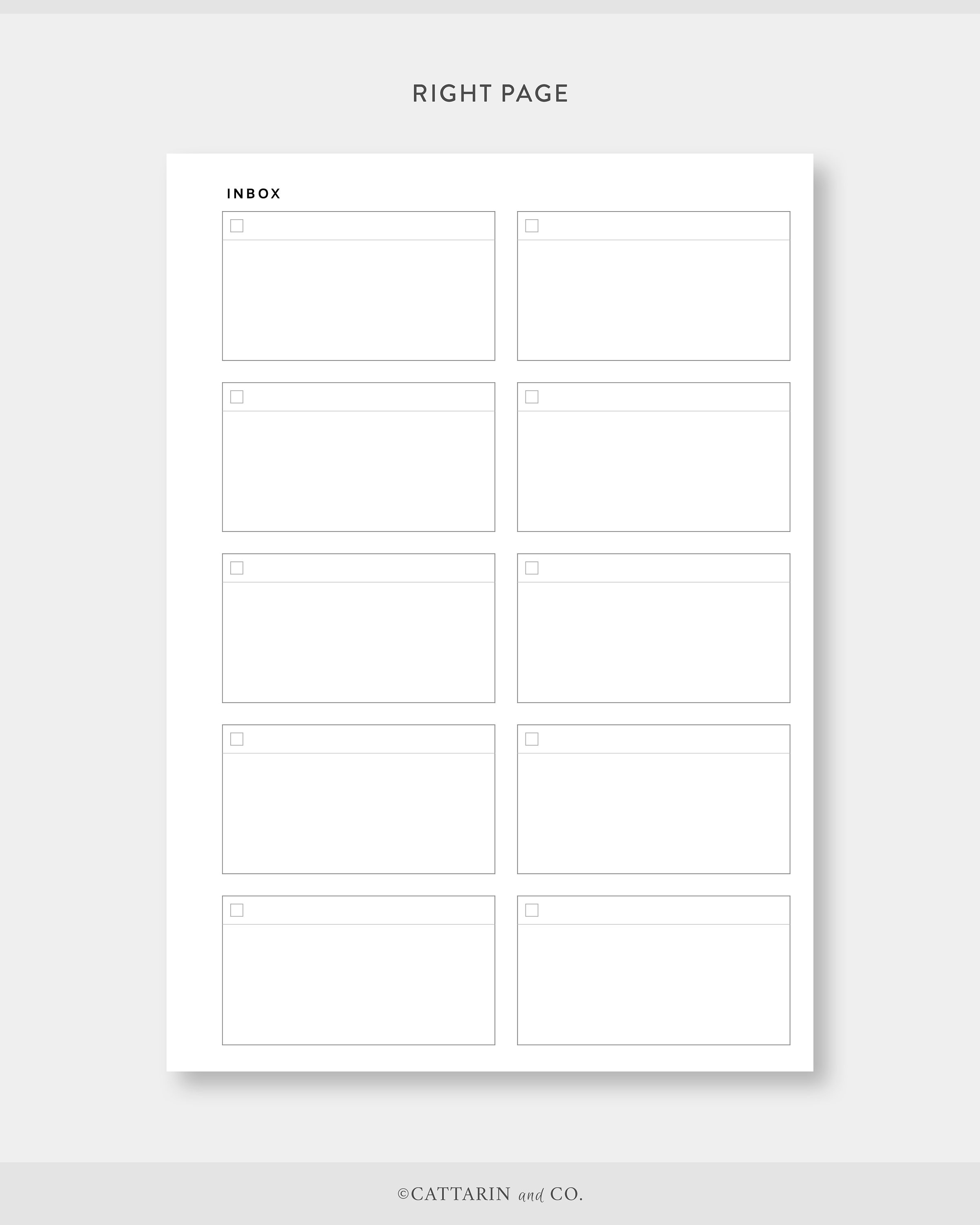 A5 Inbox Dashboard Printable: Blank Grid Layout (digital Download) - Etsy
