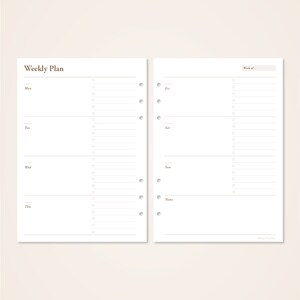 Weekly Planner Printable | WO2P Weekly to Do List | A4, A5, US Letter ...