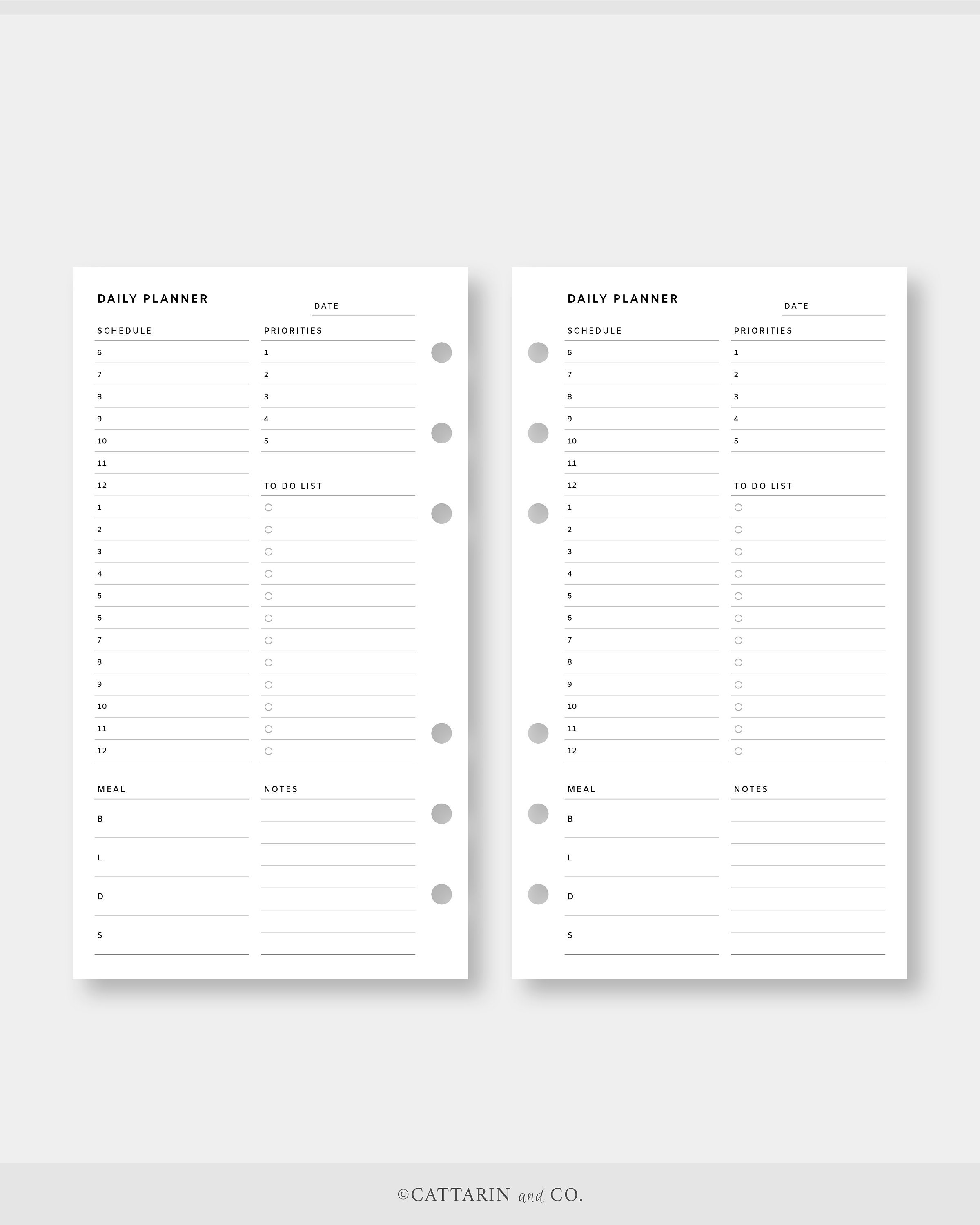 Personal, Daily Planner Printable Fillable , Editable Day on One Page ...