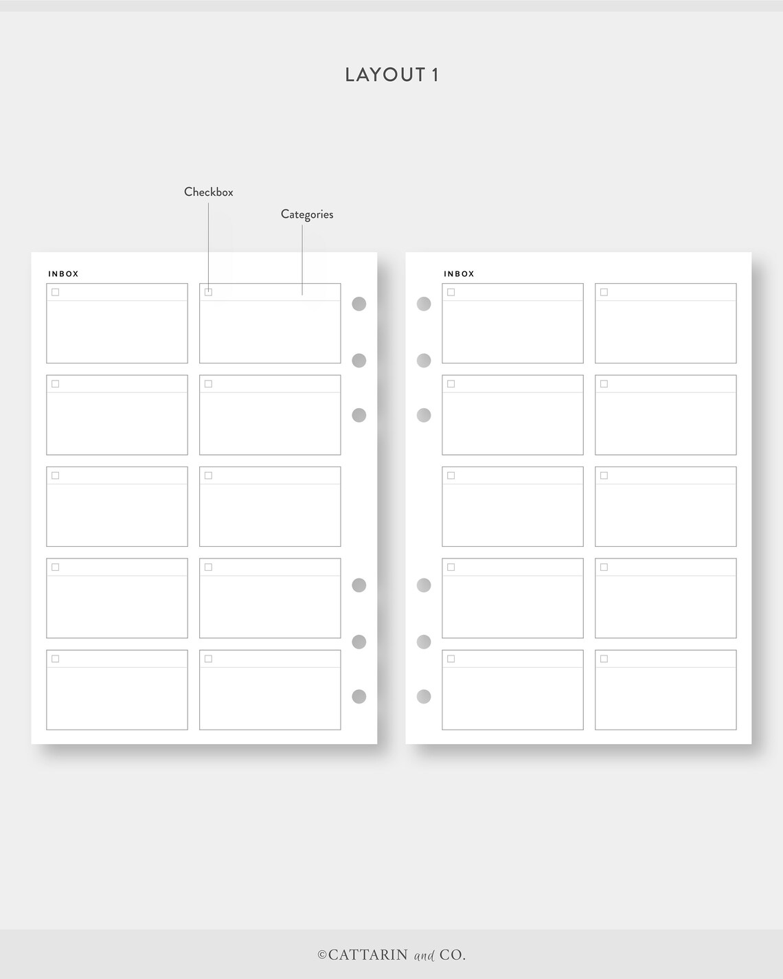 Personal Wide Inbox Dashboard Printable Blank Grid Layout - Etsy
