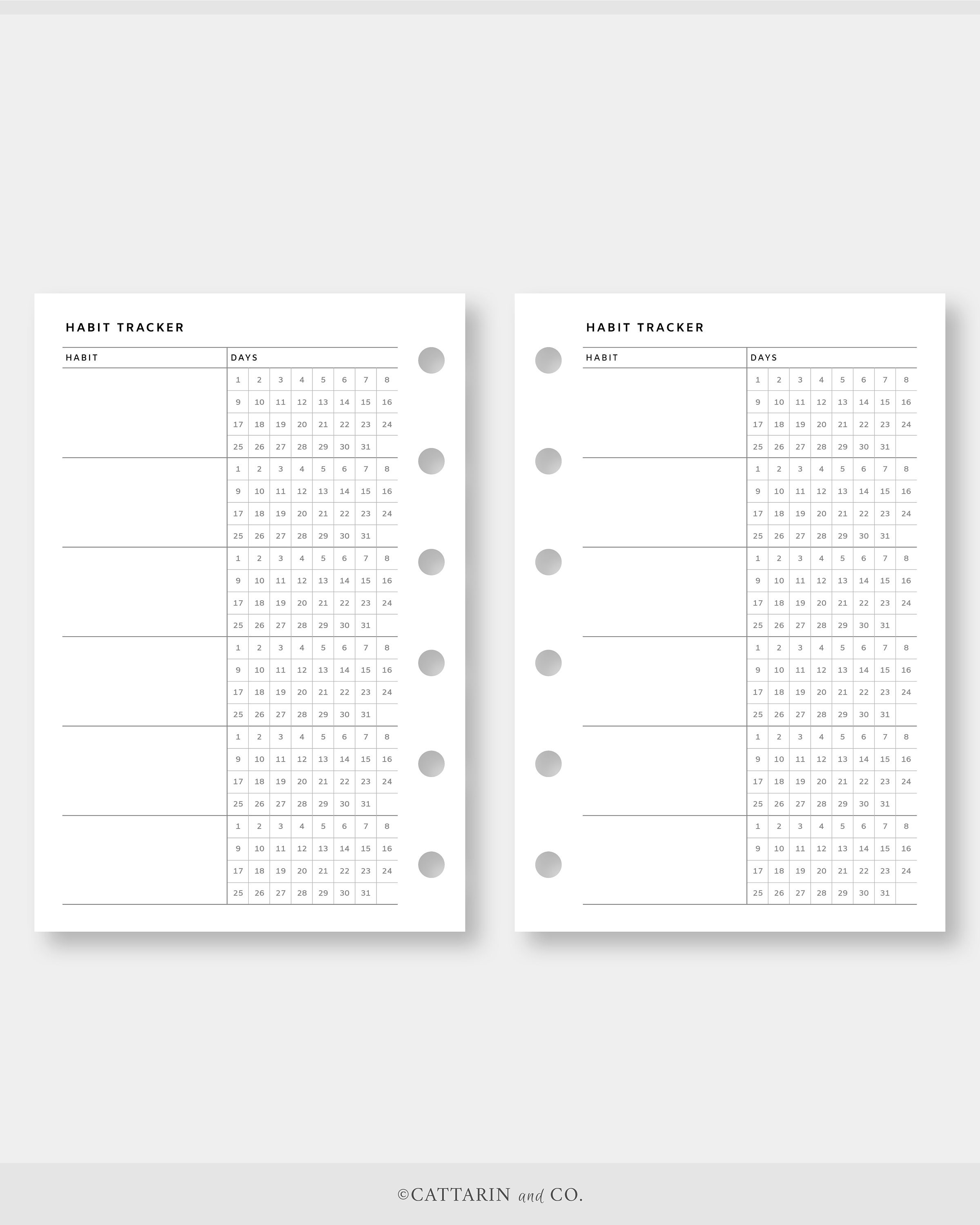 Pocket, Monthly Habit Tracker Printable | Routin Track | Simple Minimal ...