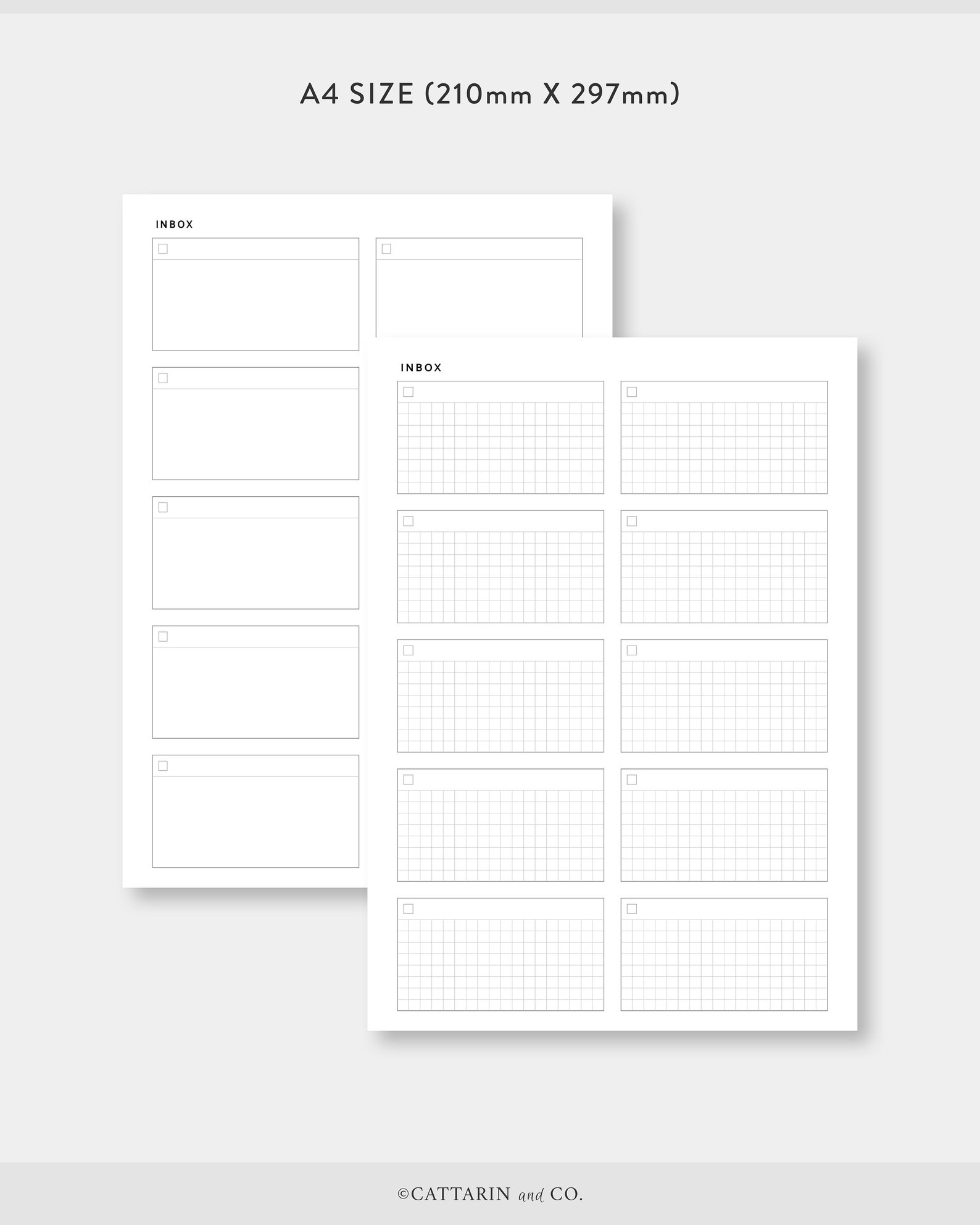 A4 US Letter Inbox Dashboard Printable Blank Grid Layout - Etsy
