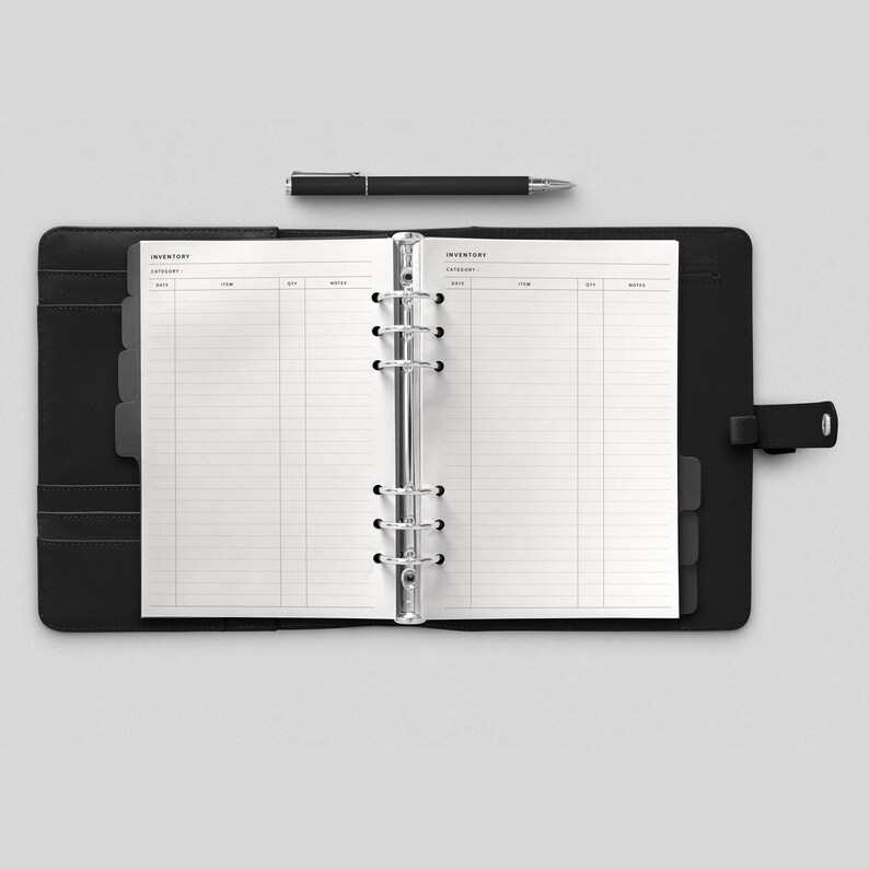 A5, Inventory Tracker Printable | Inventory Log List Vertical Business ...