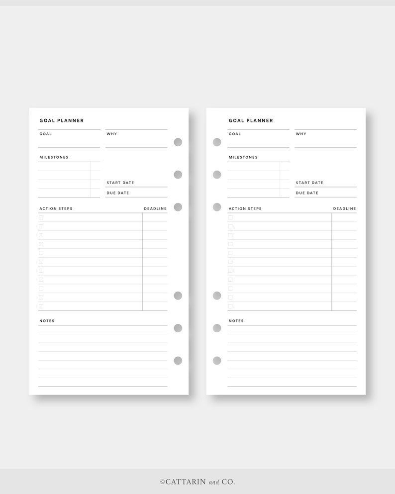 Personal, Goal Planner Printable Productivity Planner Simple Goal ...